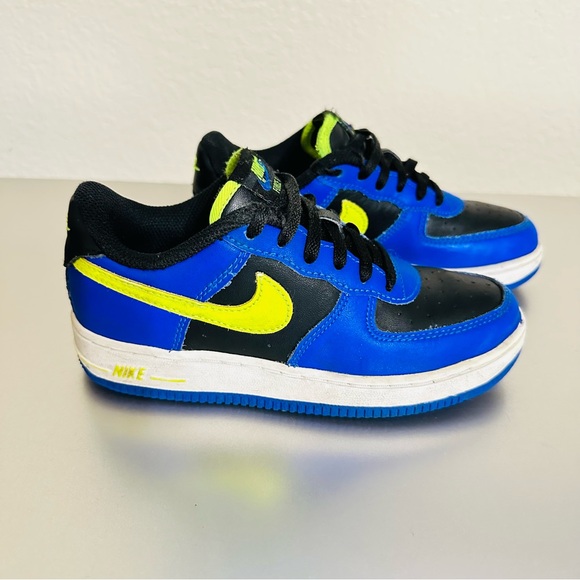 Nike | Shoes | Nike Air Force Low Kids Size 13c Blue Black Volt Boys ...